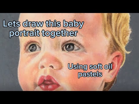 Step-by-Step Oil Pastel Baby Portrait Tutorial for Beginners - YouTube