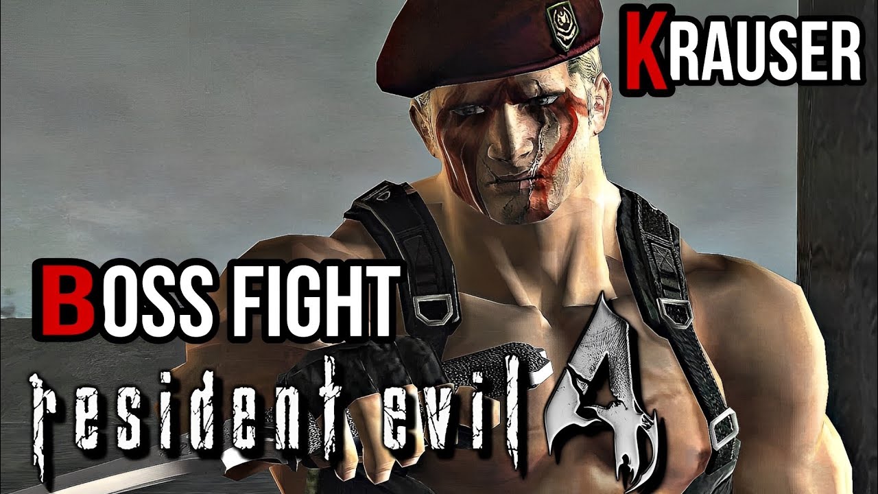 RESIDENT EVIL 4 - Boss Fight Krauser (PS4) #biohazard - YouTube
