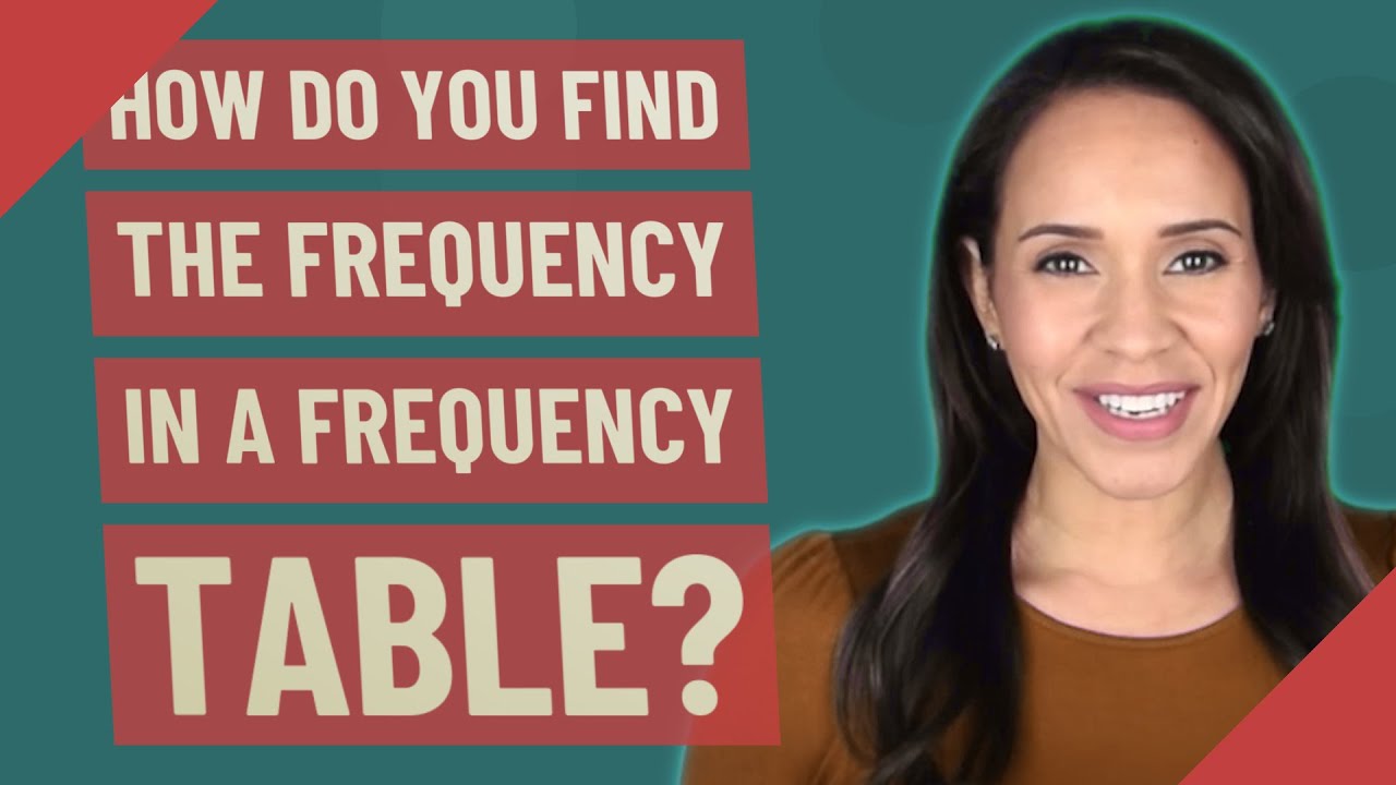 How do you find the frequency in a frequency table? - YouTube