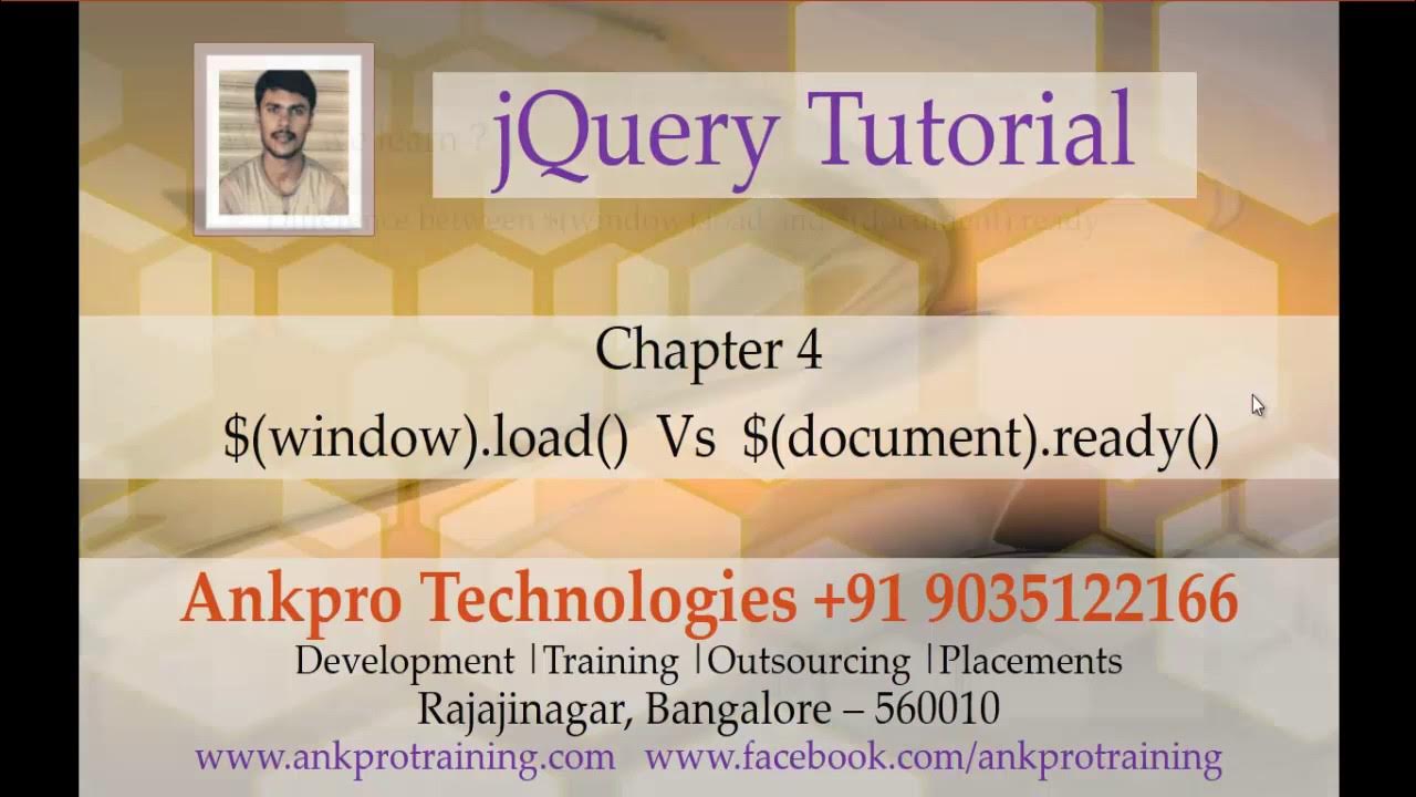 jQuery 4 - Difference between $(window).load() and $(document).ready() - YouTube
