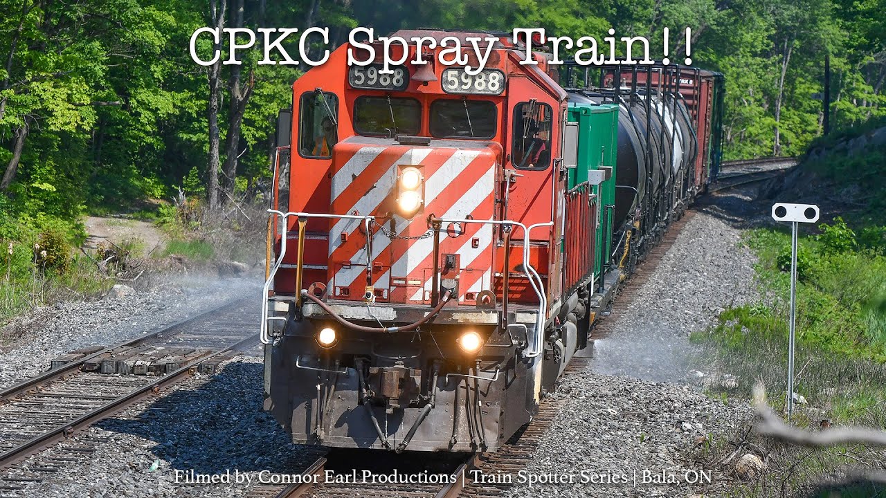 CPKC Spray Train in Bala!! - YouTube