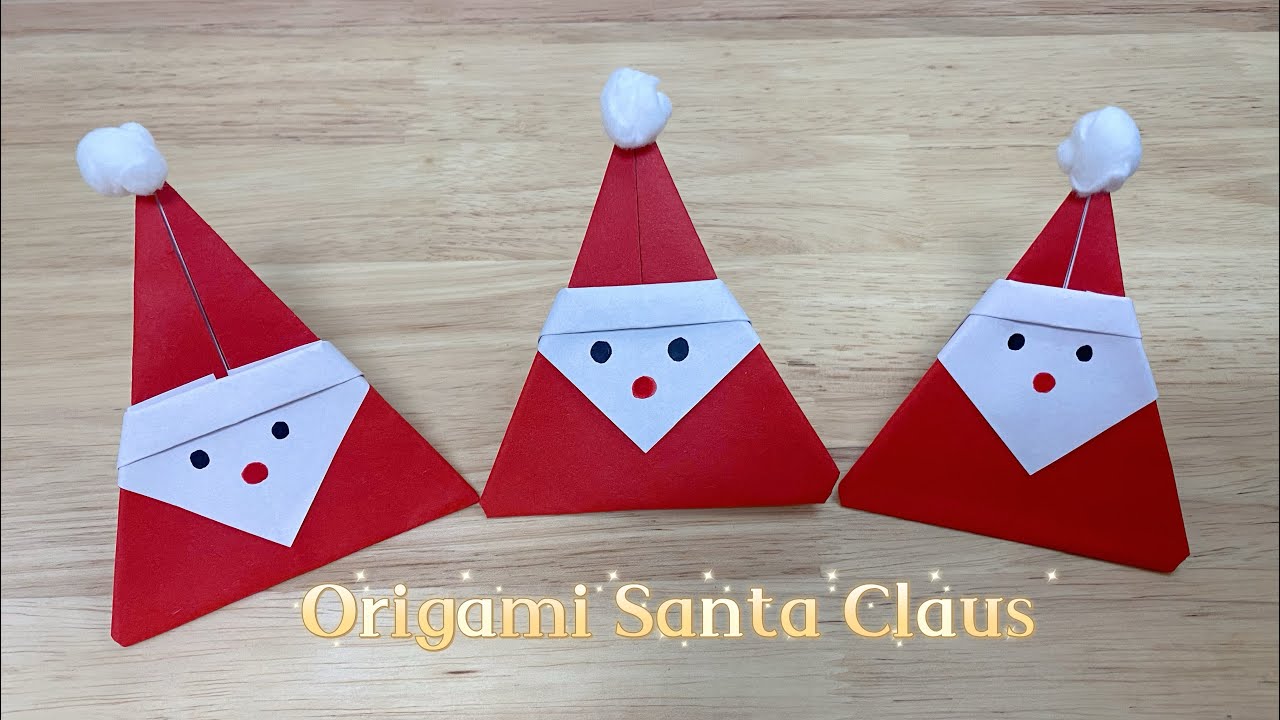Origami Santa Claus | easy and cute origami | kids craft | Christmas ...