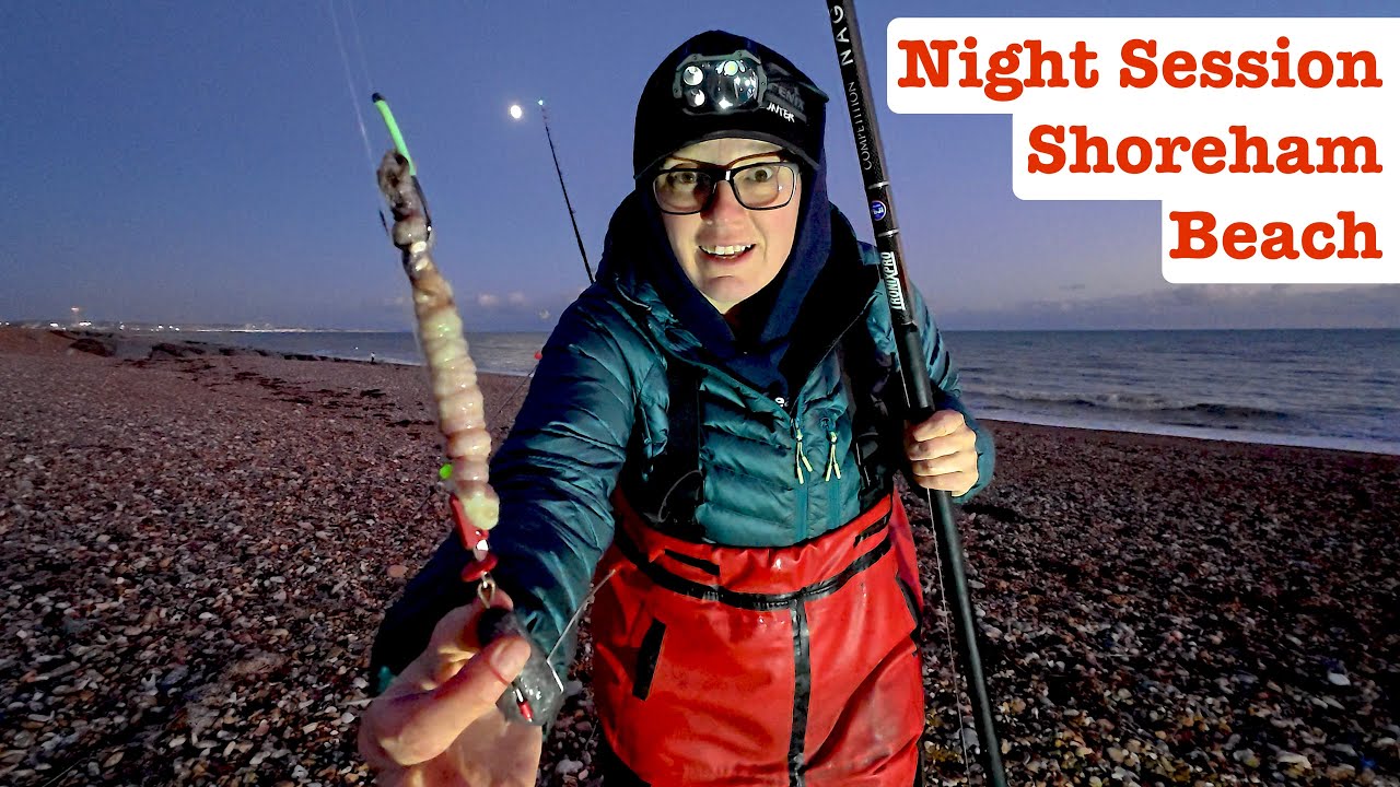 Shoreham Beach Night Fishing - YouTube