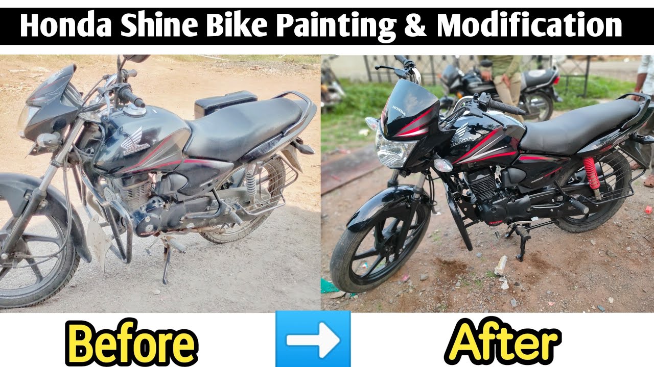 Full CB Shine Full Bike Painting & Modification,Honda shine Restoration ...