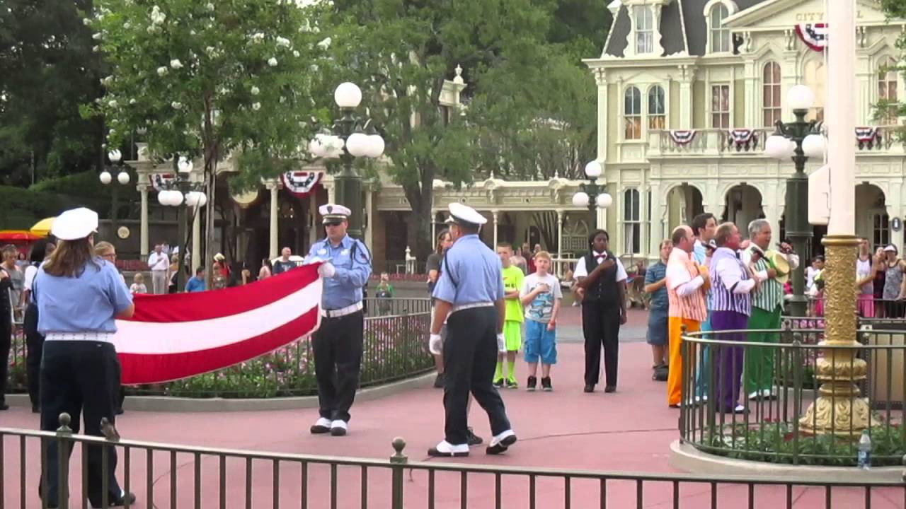 Magic Kingdom Flag Retreat - Walt Disney World - YouTube