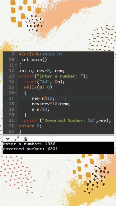 C Program To Reverse Number C Programming Youtube