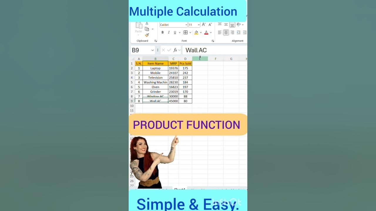 SUMPRODUCT in Excel: Multiply & Sum in Seconds!#excellife #exceltricks #timesavingtips @excel ...