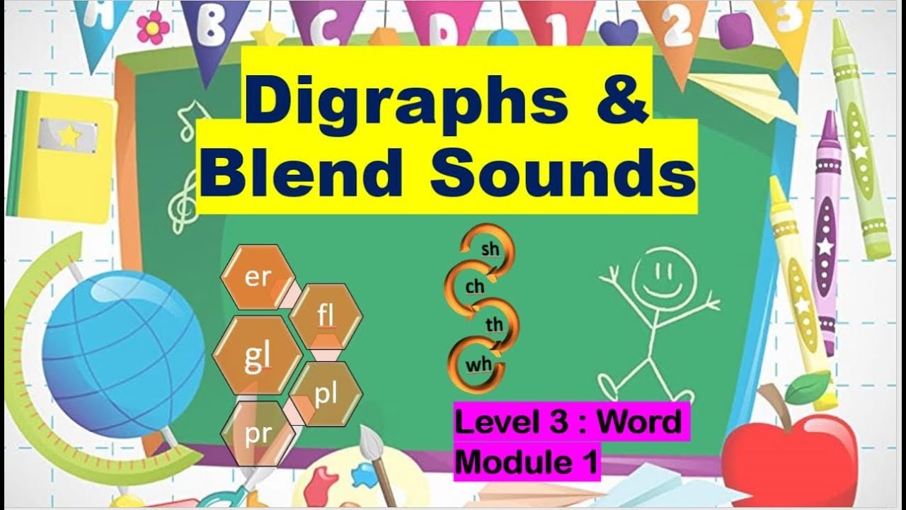 Digraphs and Blend Sounds-Part 1, level-3, module-1 - YouTube