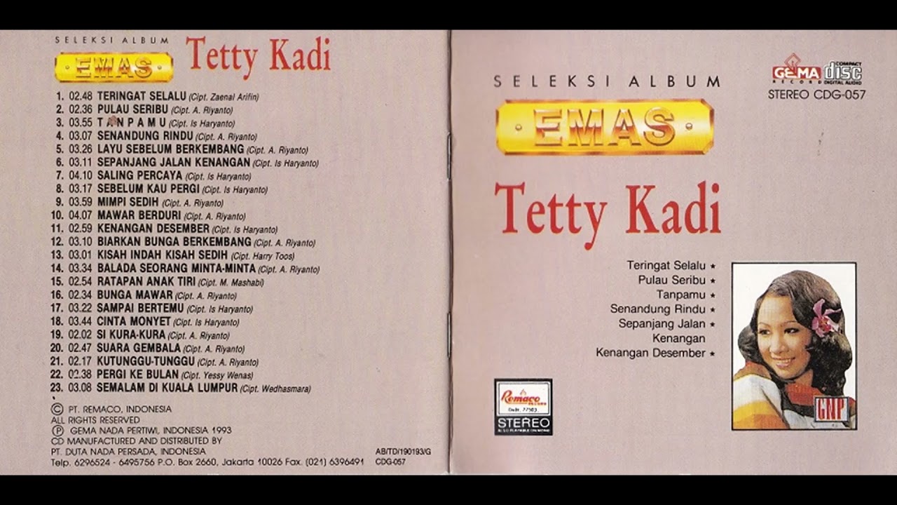 Seleksi Album Emas Tetty Kadi (CD FULL) - YouTube