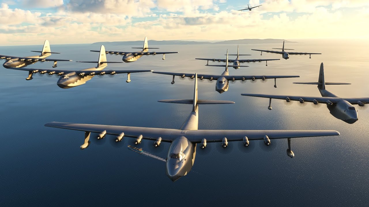 HUGE Spruce Goose Formation Flights - MSFS - YouTube