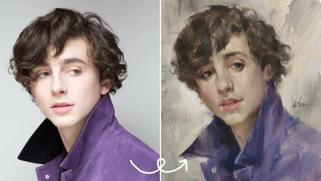 Painting Timothée Chalamet Step by Step | Oil Portrait Tutorial - YouTube