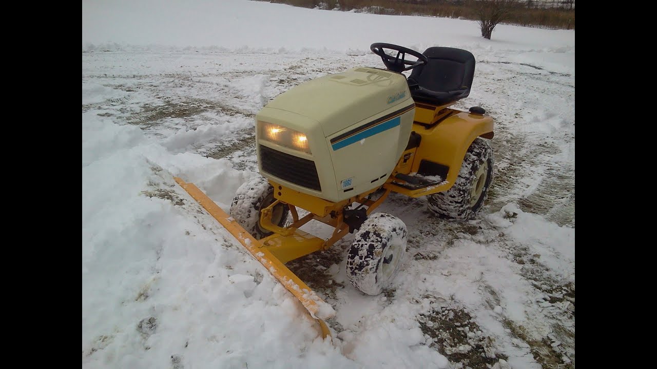 1996 Cub Cadet 1863 Plowing More Snow February 2016 - YouTube
