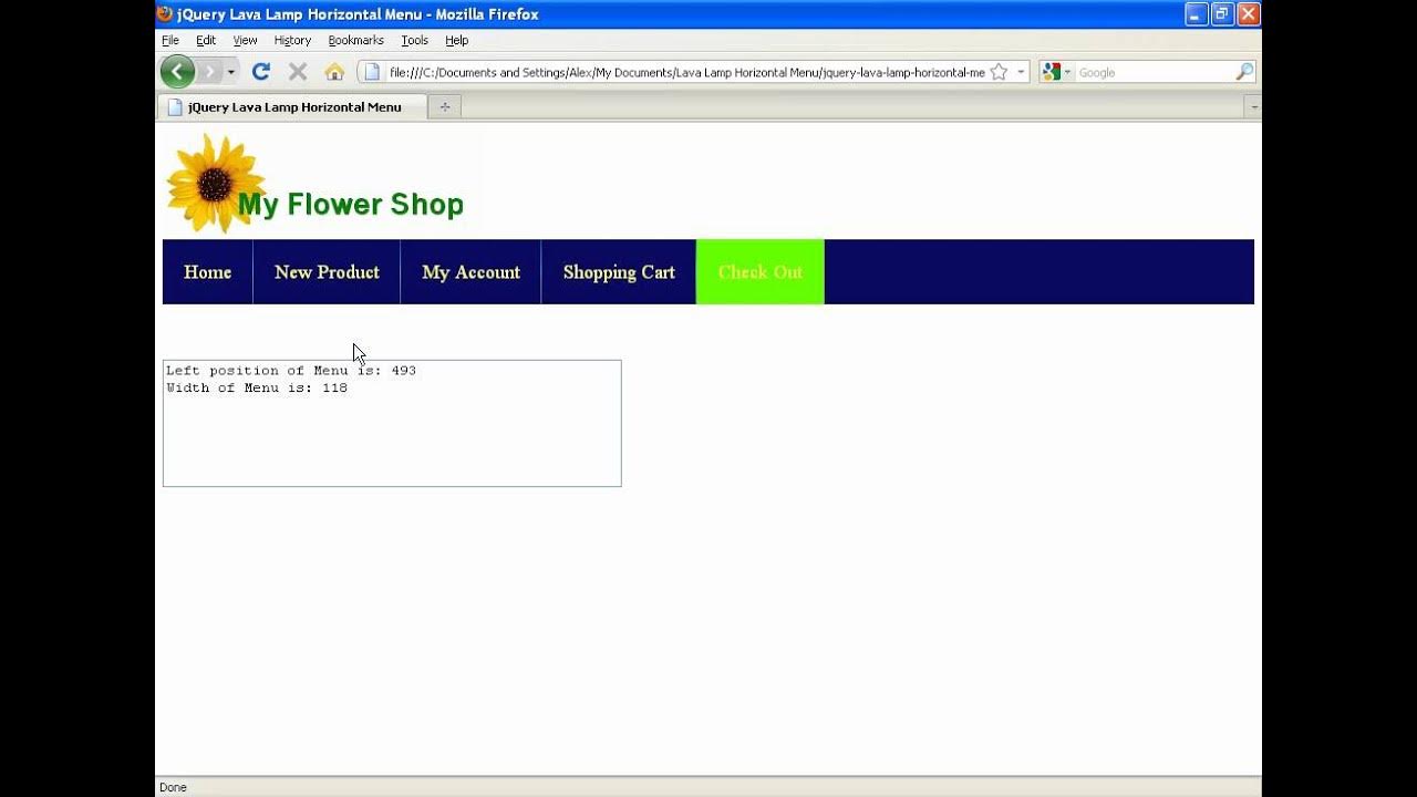 jQuery Lava Lamp Menu Tutorial (Part 4) - Customize look and feel of Lavalamp Navigation Menu ...