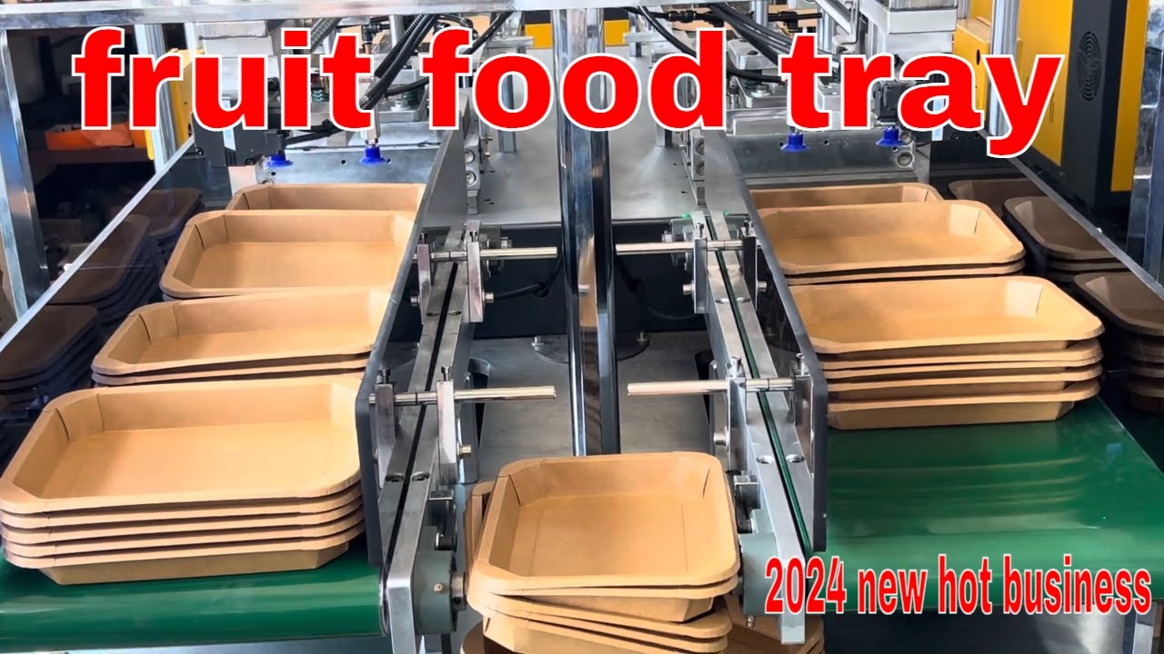 Paper food container making machine automatic Kraft paper food tray ...