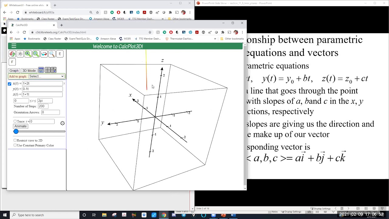 Lines and Planes in 3D and Vector-Valued Functions and Space Curves ...