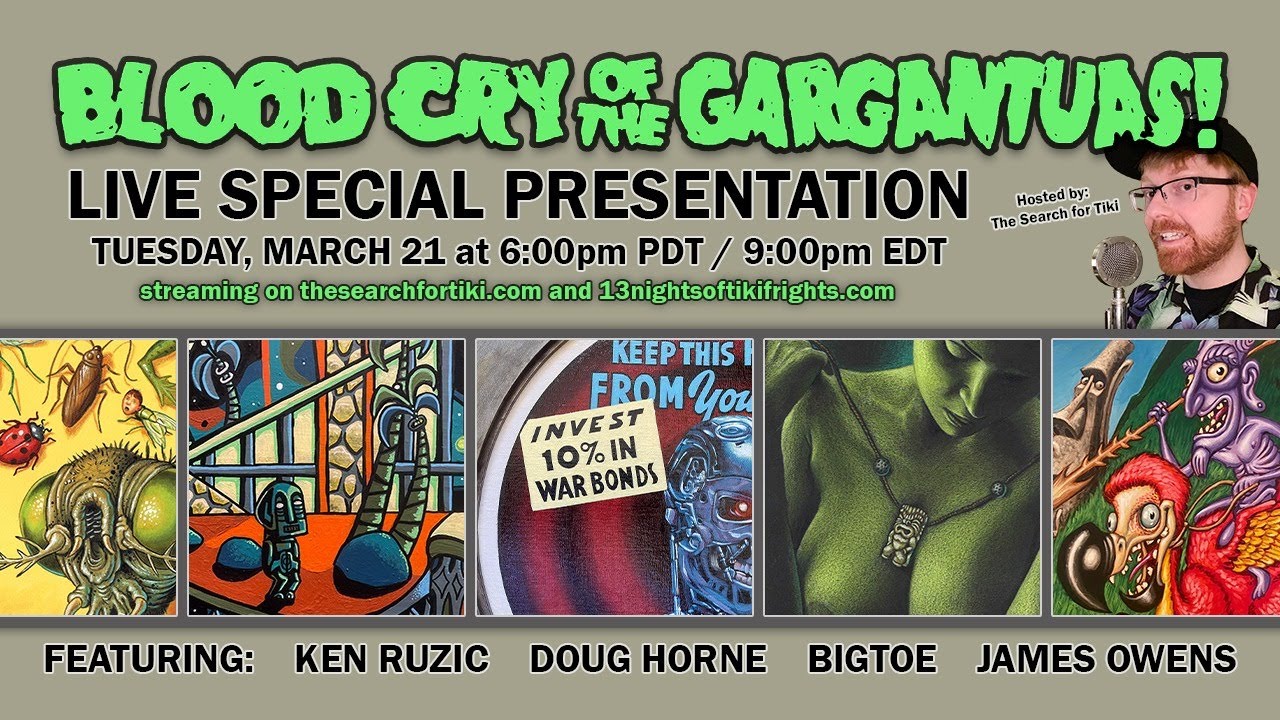 Blood Cry of the Gargantuas Art Exhibition With Ken Ruzic, Tom Laura ...