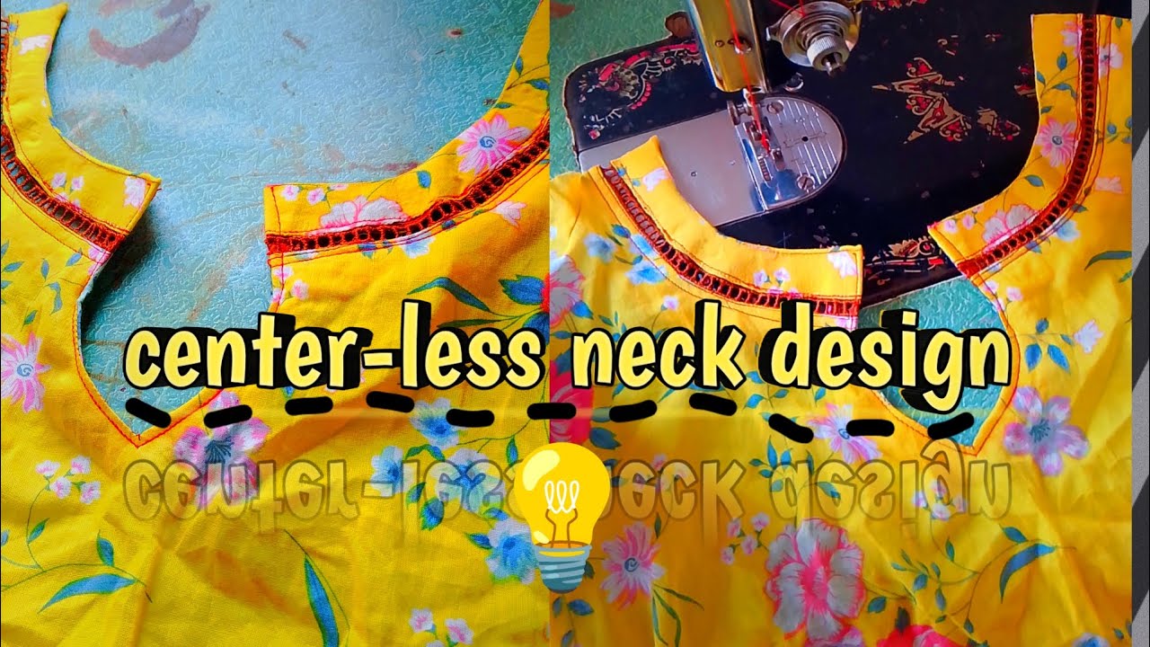 latest creative center -less neck design tutorial step by step # ...