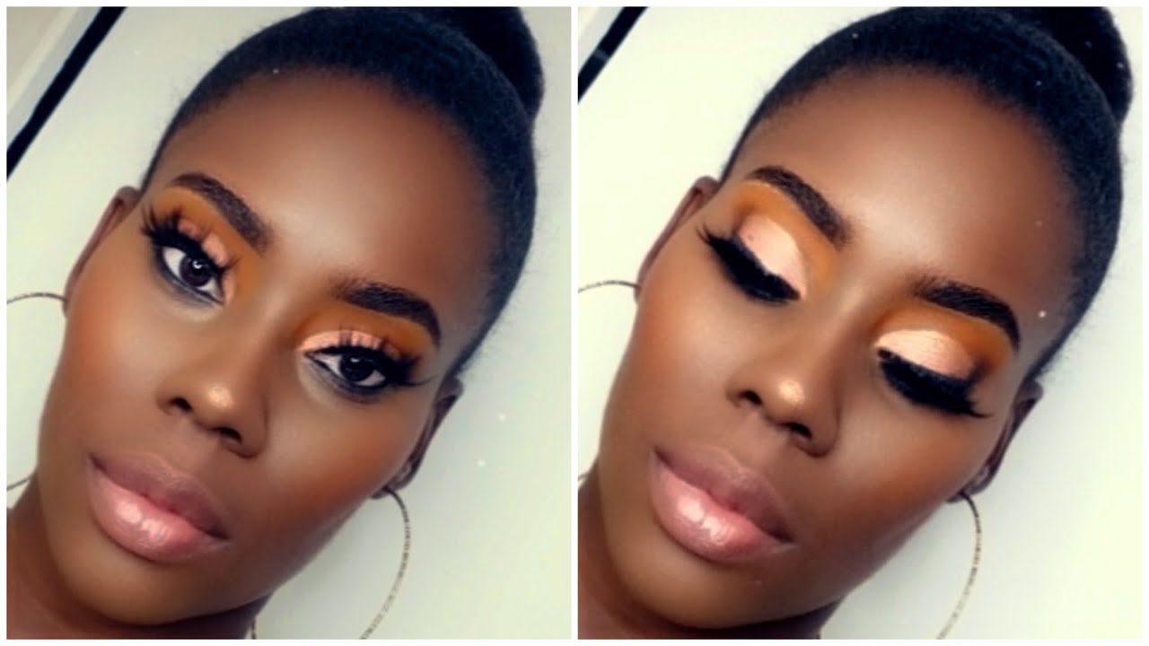 Rose Gold Eyeshadow Look|Rose Gold on Dark Skin - YouTube
