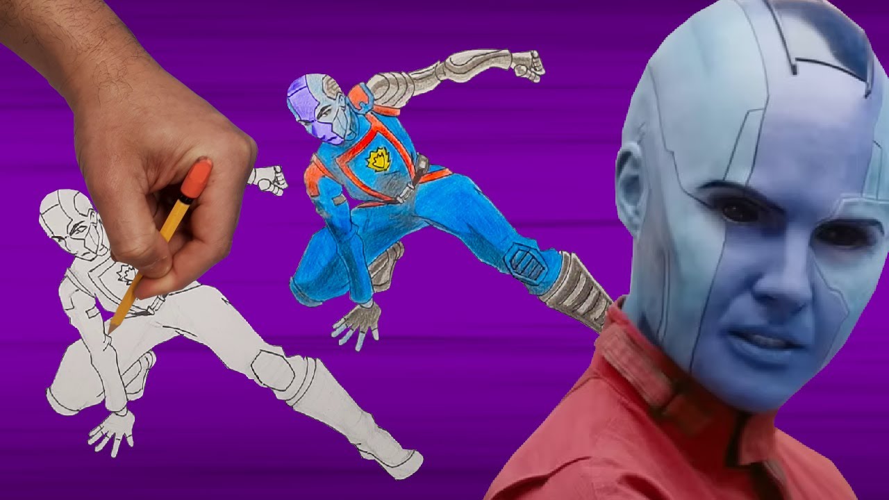 How to Draw a Girl | NEBULA from GUARDIANS OF THE GALAXY | Easy Step-by ...