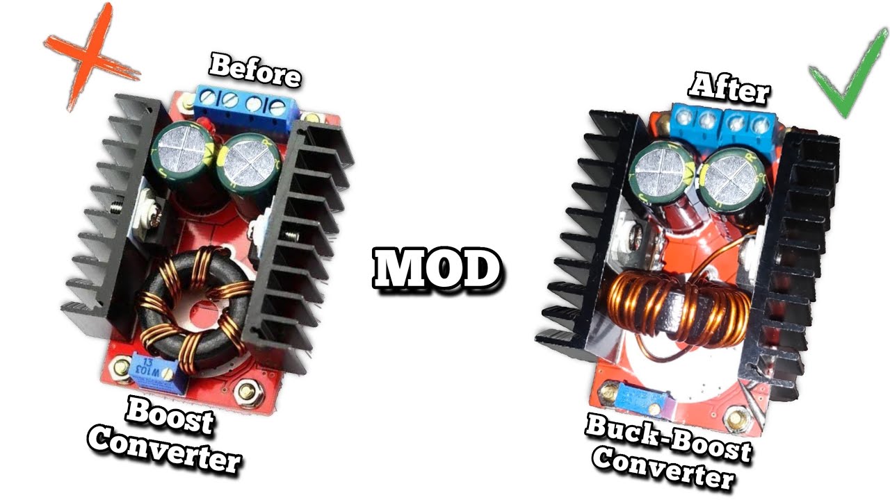 Boost Converter (Buck-Boost MOD) 9V To 36V • 150W - YouTube