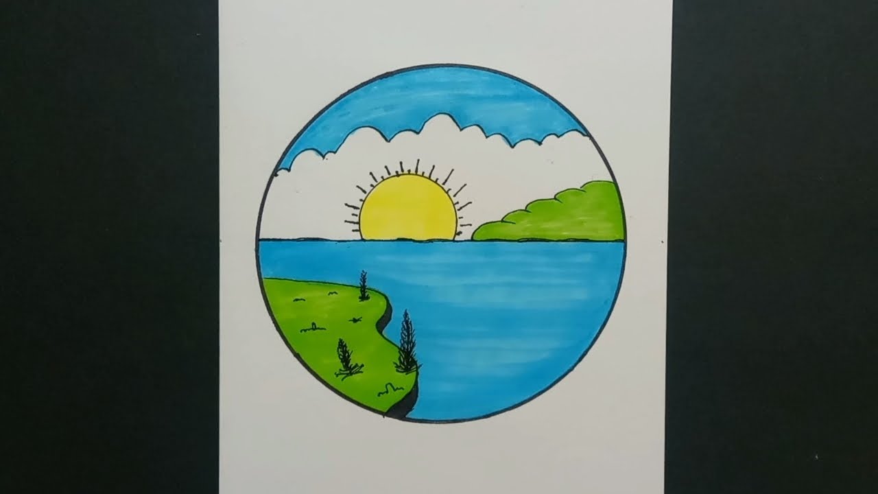 a great seascape drawing (how to draw a seascape?) - YouTube