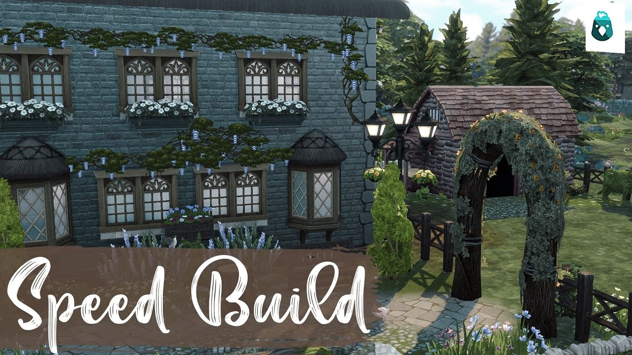 My First Sims 4 Speed Build Cottage Living Cottage Barn House ~ Cottagecore Chickens