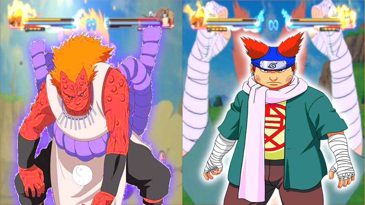 Curse Mark Jirobo vs Choji [retriving sasuke uchiha] 1P vs AI - STORM 4 ...