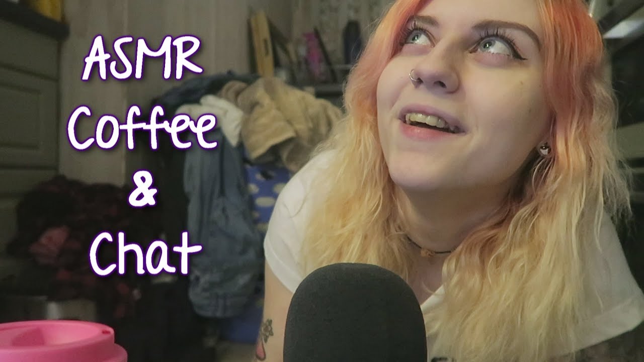 [BINAURAL ASMR] Coffee & Chat ^_^ (Drinking sounds, eating sounds, soft ...