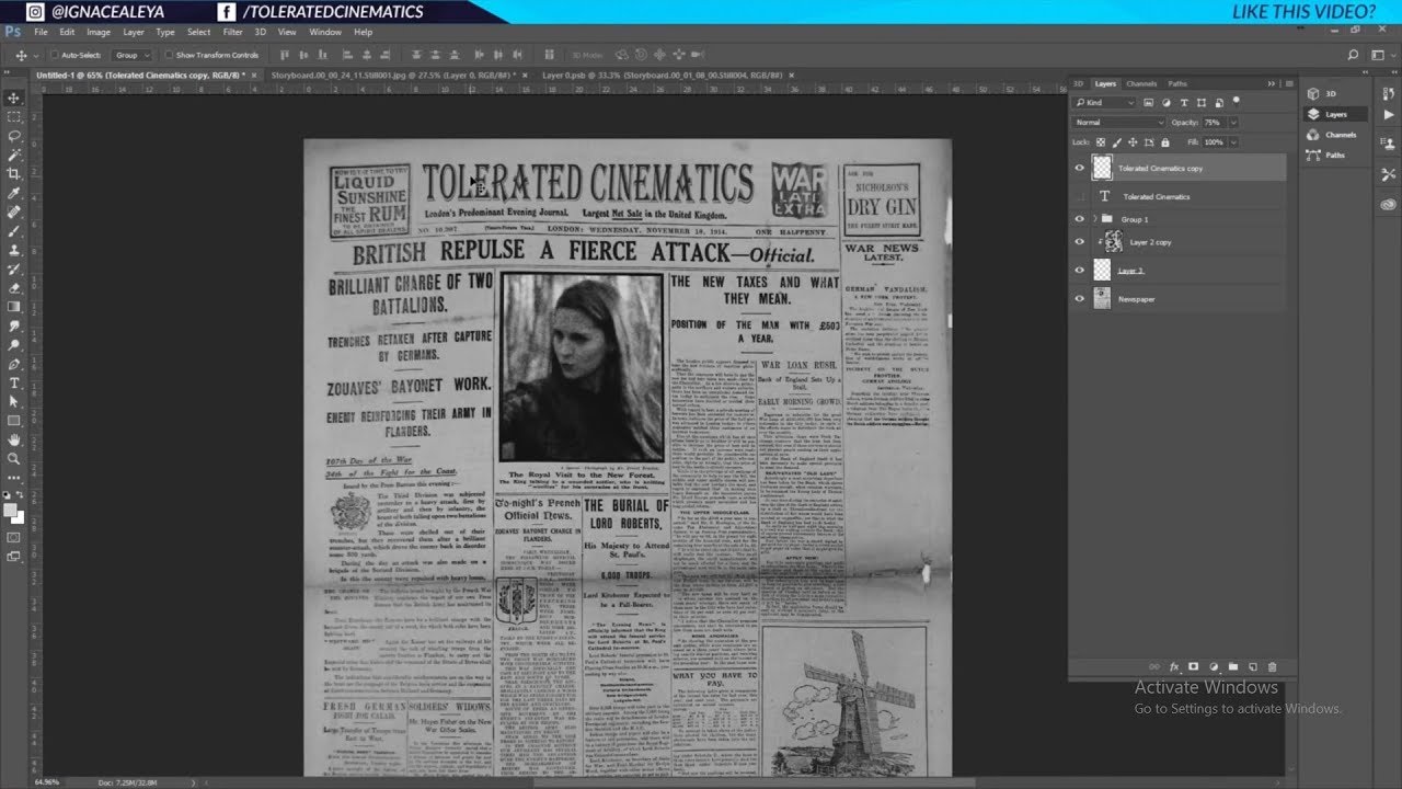 Ho to Create a Custom Newspaper in Photoshop - YouTube