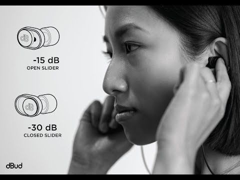 Earplug with two volume settings - dBud