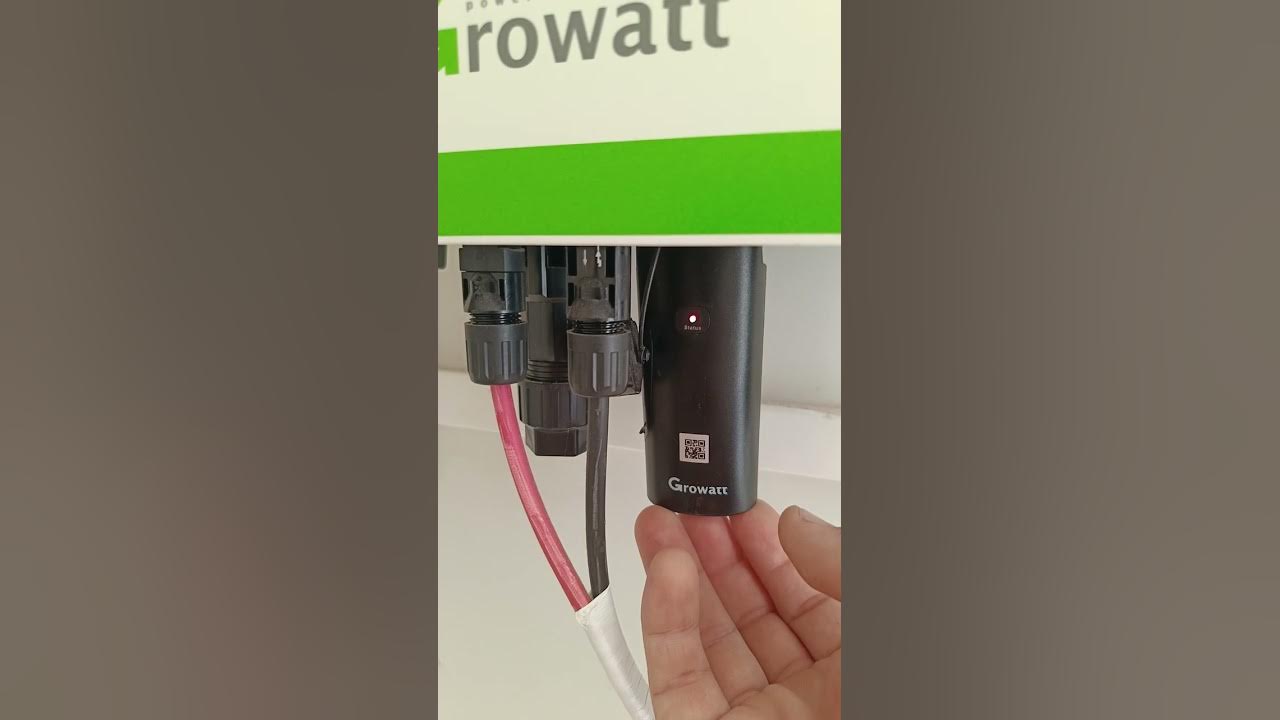 Datalogger growatt travado com 3 luzes. - YouTube