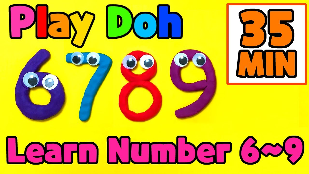 How To Make Number SIX TO NINE with Play Doh / Learn Numbers 1 to 9 ...