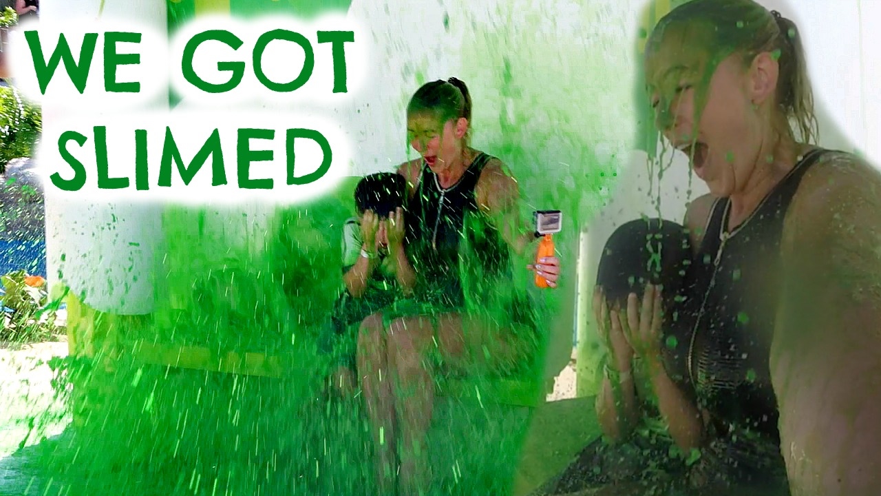 DAY IN THE LIFE OF... WE GOT SLIMED! NICKELODEON WATER PARK - YouTube