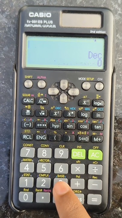 Decimal to Binary Conversion in Casio Calculator | Fx 991 ES plus 2nd ...