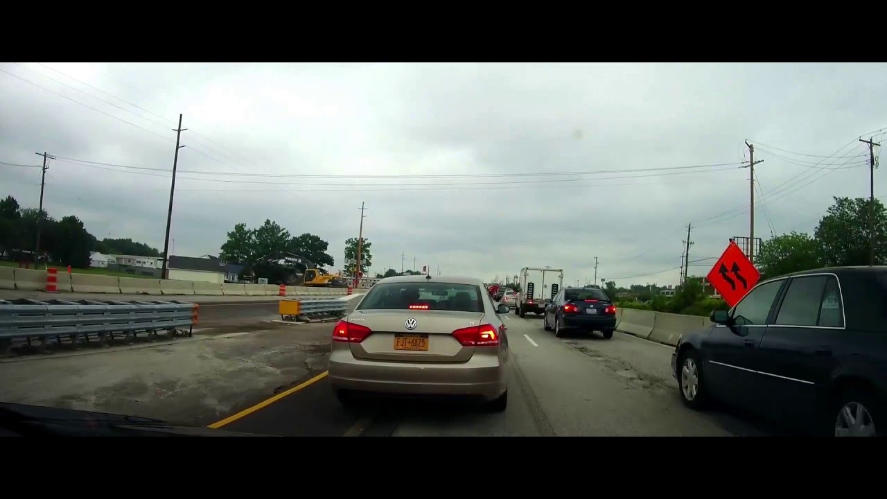 Driving in a traffic Jam around Elyria, Ohio on Route 57 - YouTube