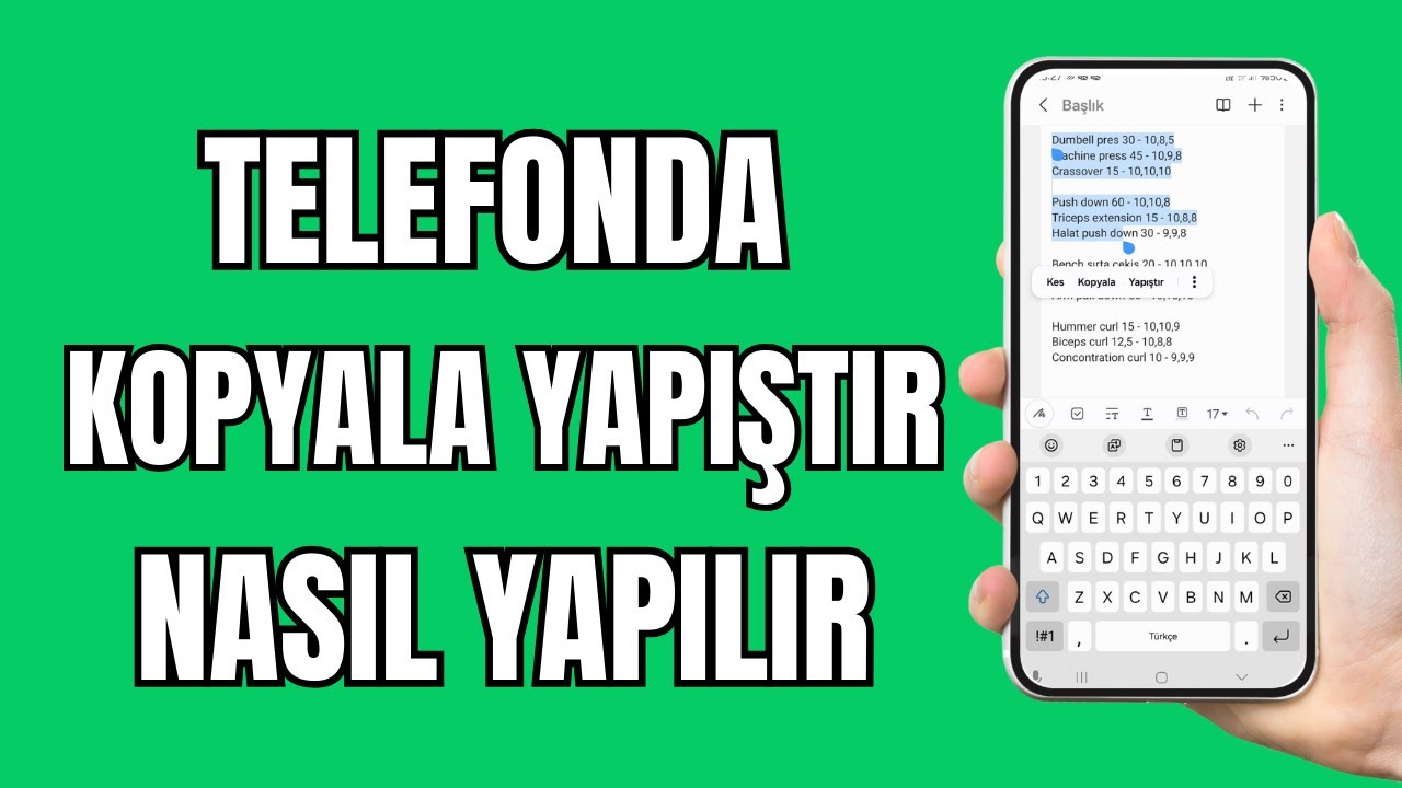 Telefonda Kopyala Yapıştır Nasıl Yapılır - YouTube