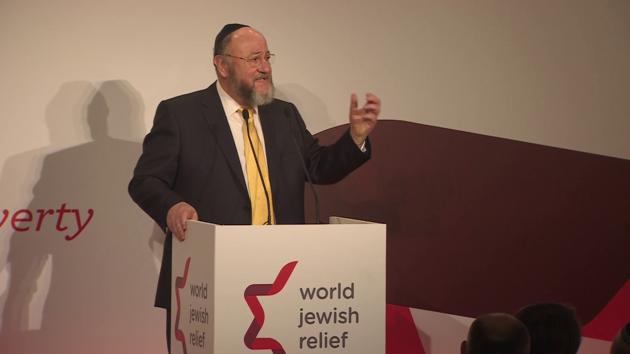 Chief Rabbi Ephraim Mirvis at World Jewish Relief Annual Dinner 2017 ...
