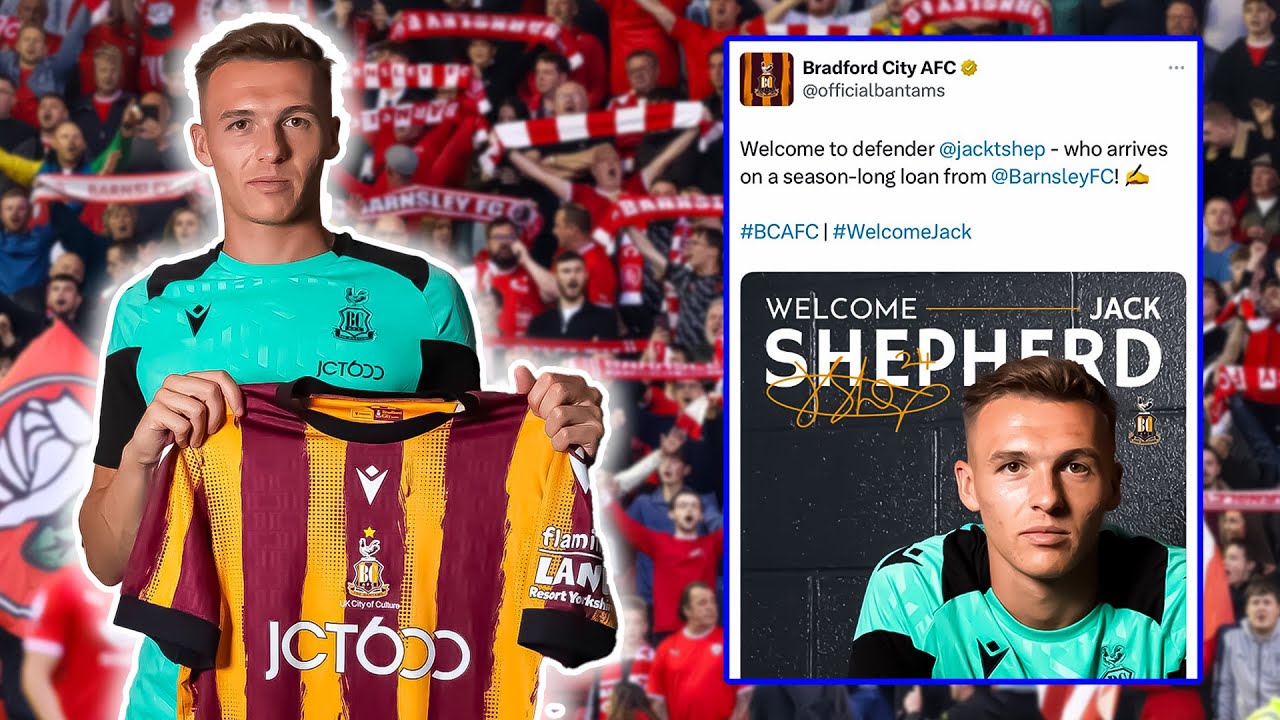 Jack Shepherd Joins Bradford City on Loan from Barnsley FC - YouTube