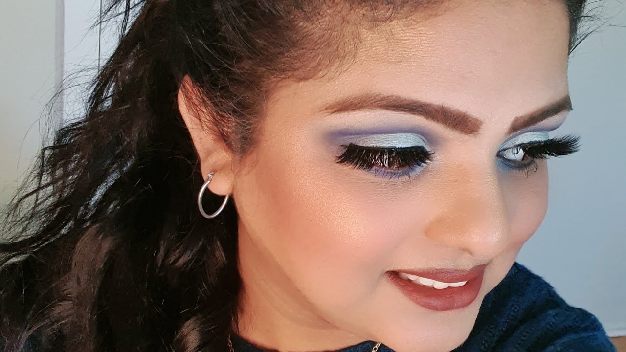 Makeup tutorial Blue #Glam - YouTube