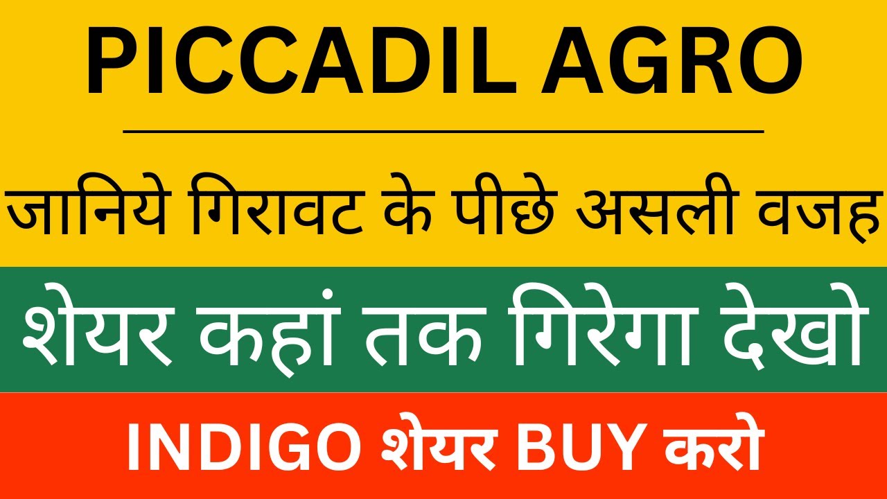 PICCADIL AGRO SHARE LATEST NEWS TODAY🔴INDIGO SHARE PRICE TARGET ...