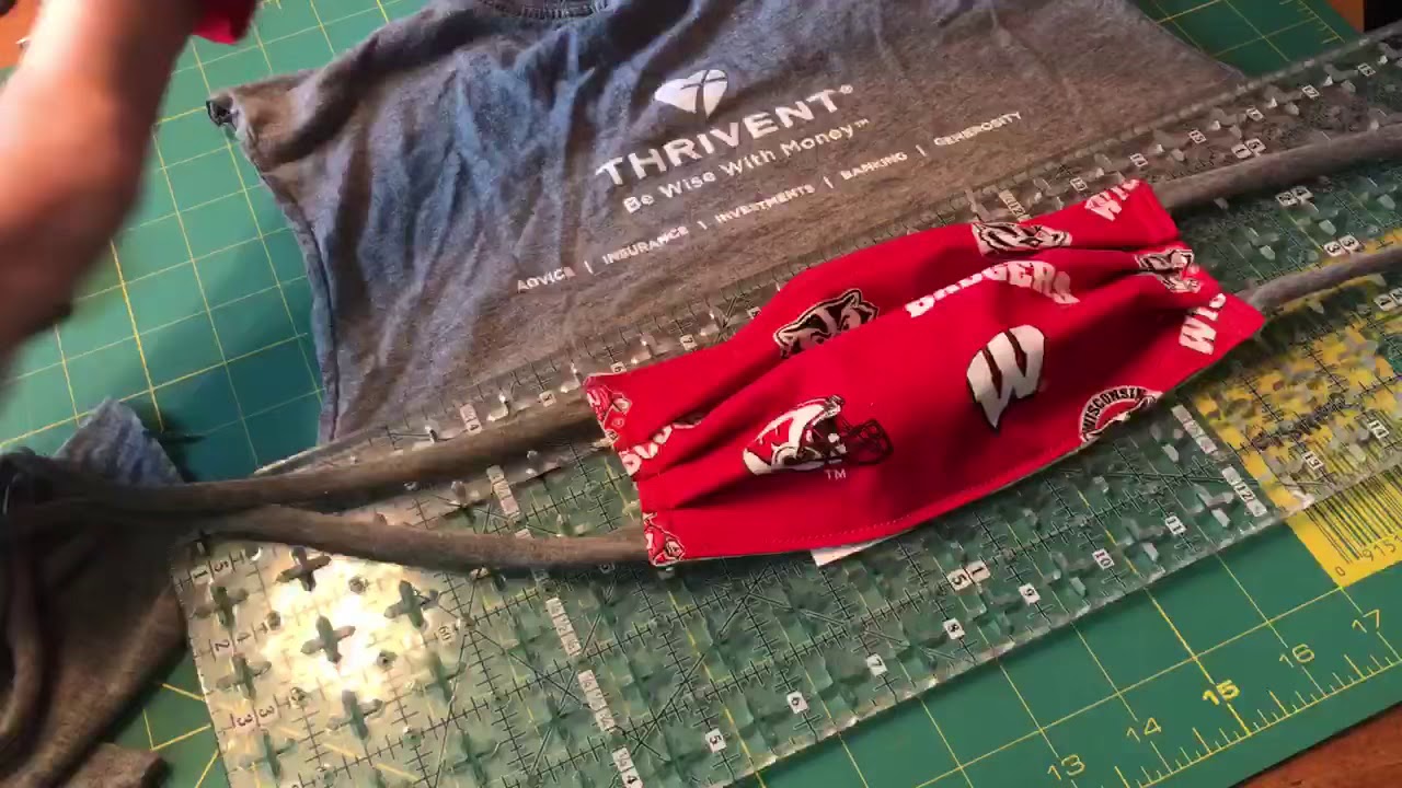 Easy ties for homemade masks - YouTube