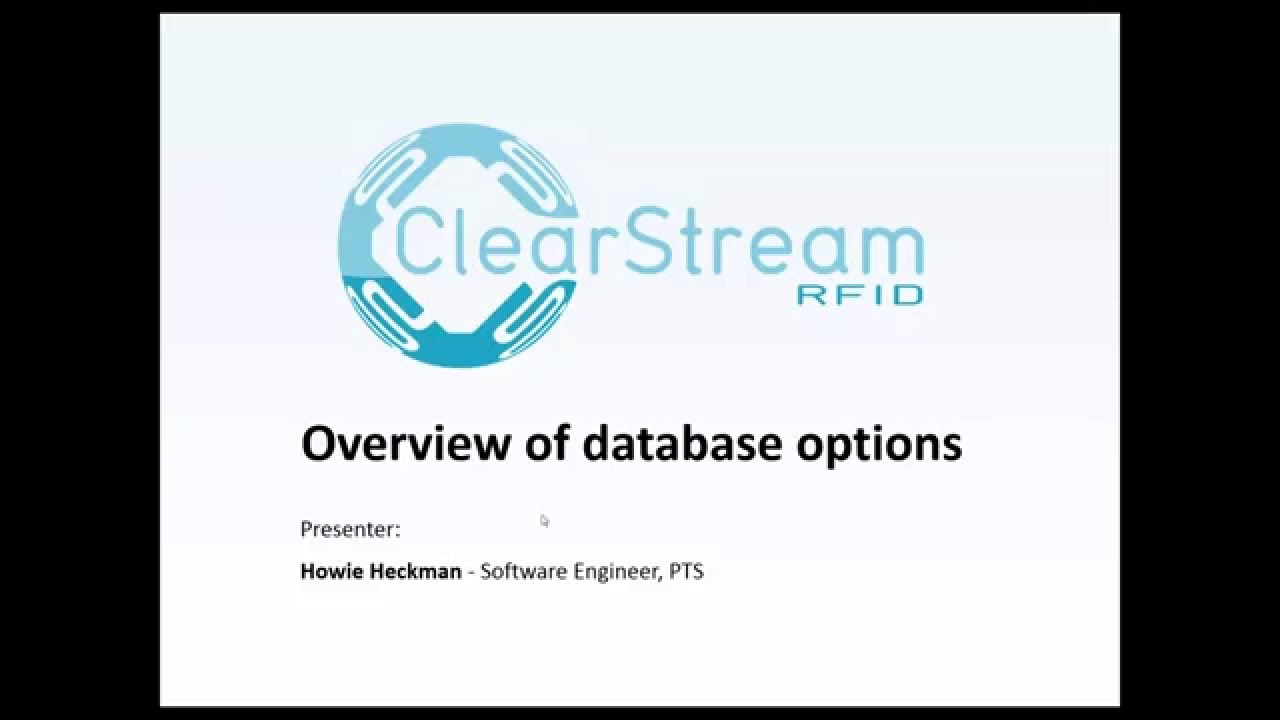 ClearStream RFID - An Overview of Database Options for Syncing RFID ...