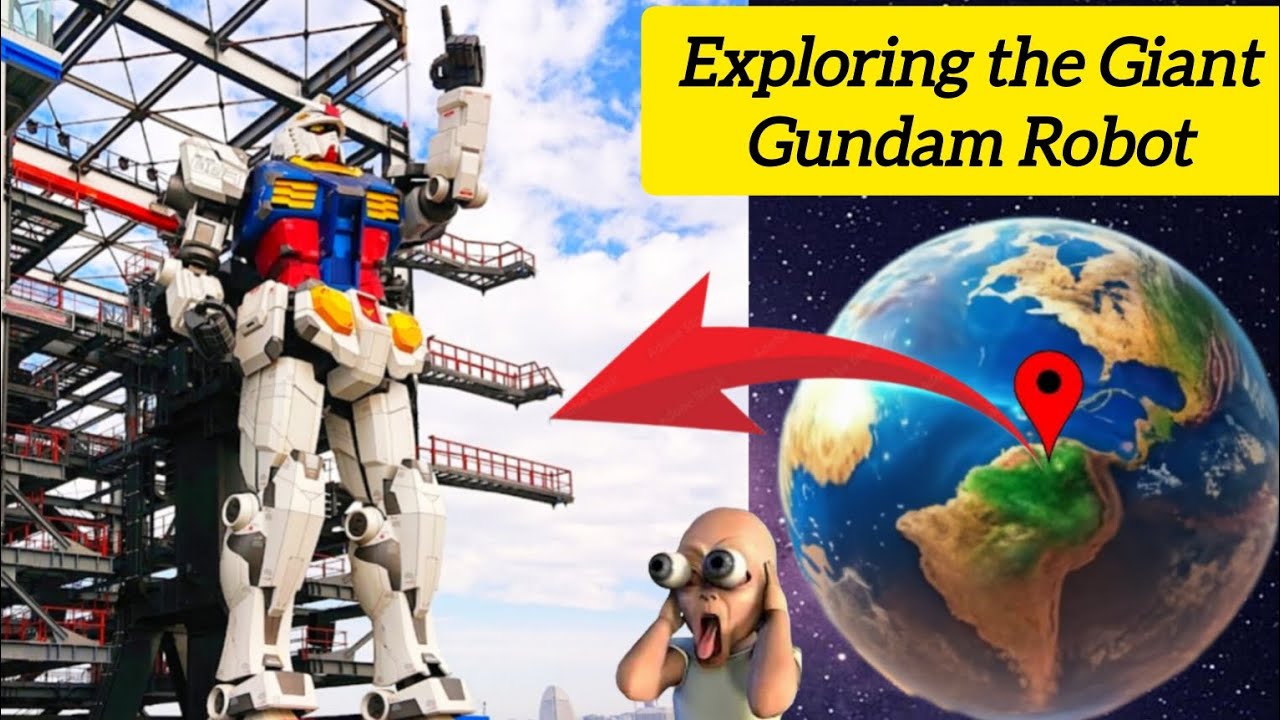 Exploring the Giant Gundam Robot on Google Earth | Virtual Street View ...