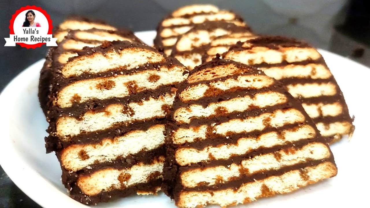 Marie gold biscuit cake recipe | no bake choco layers cake | without ...
