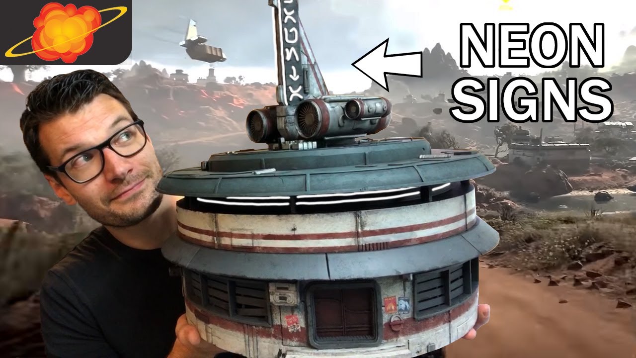 I made the bar from Star Wars Outlaws with working neon signs. - YouTube