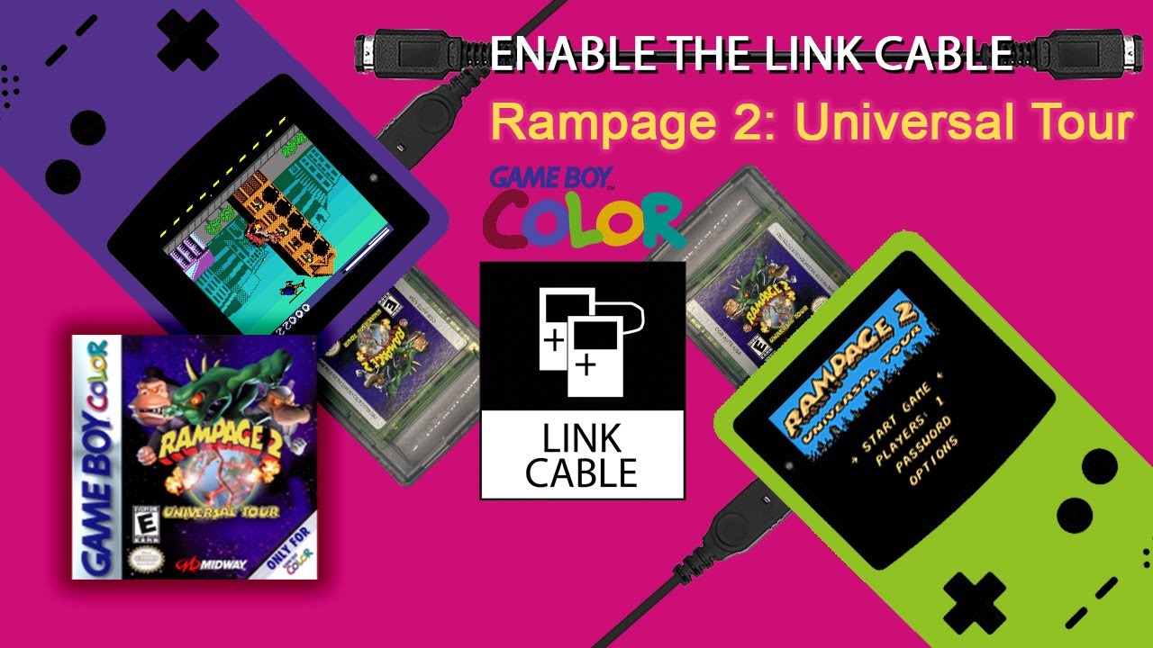 Rampage 2: Universal Tour (GBC, 1999) - 2p co-op - ENABLE THE LINK ...