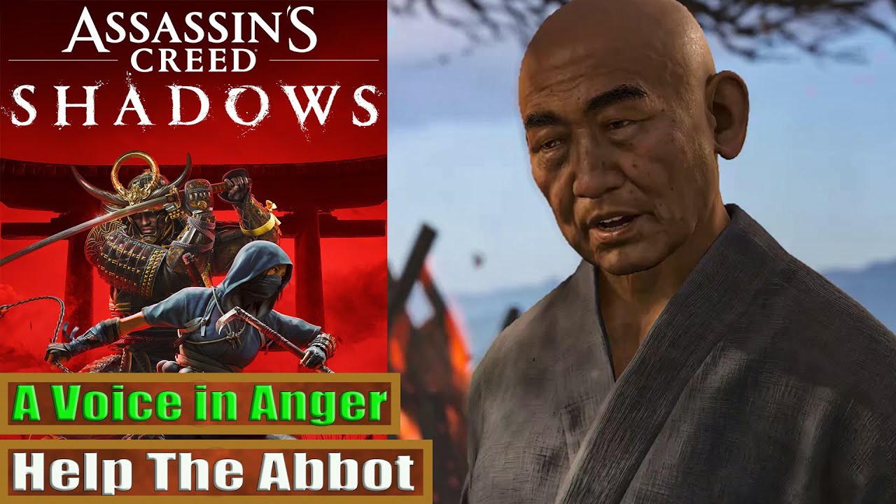 Help The Abbot: A Voice in Anger: Assassin's Creed Shadows - YouTube