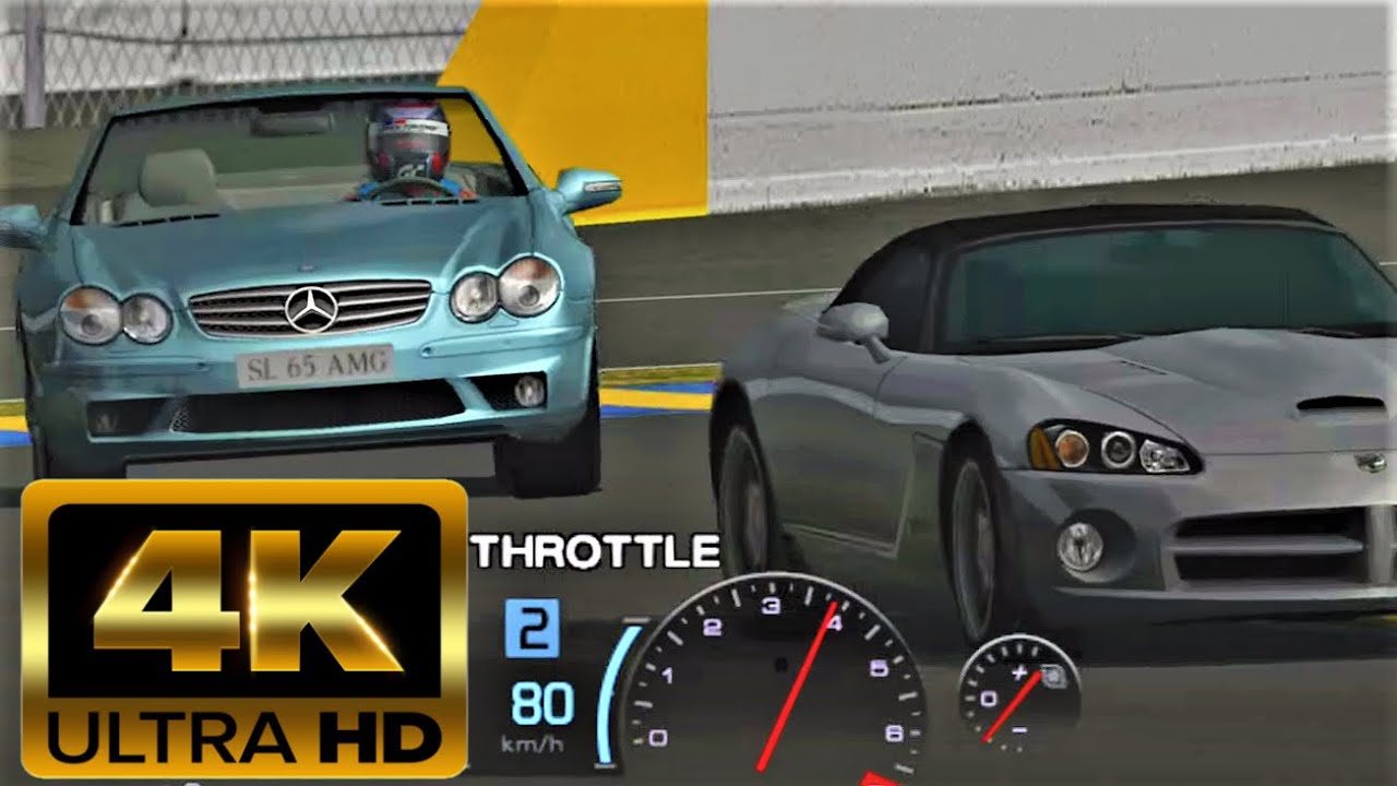DODGE VIPER vs MERCEDES SL 65 AMG - GRAN TURISMO 4 | Circuit Le Mans ...