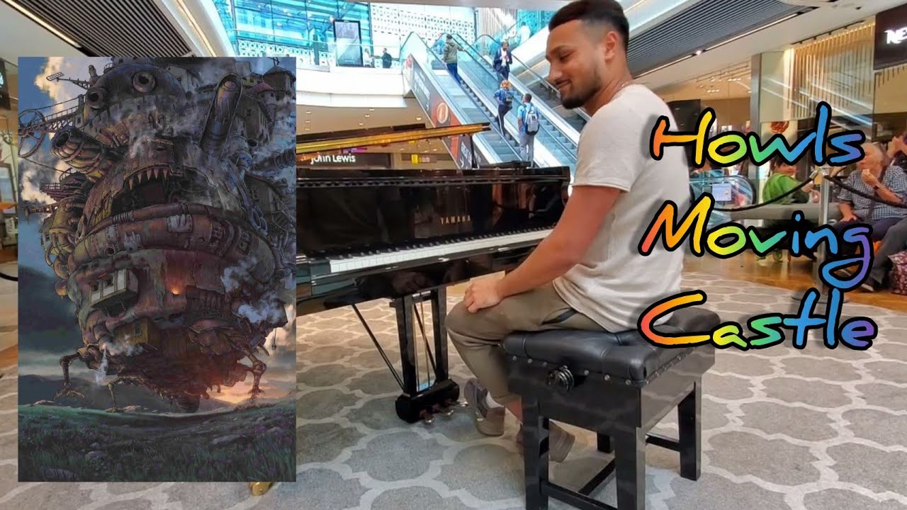 Amazing Howls Moving Castle Played At Shopping Centre Piano (UK) - YouTube