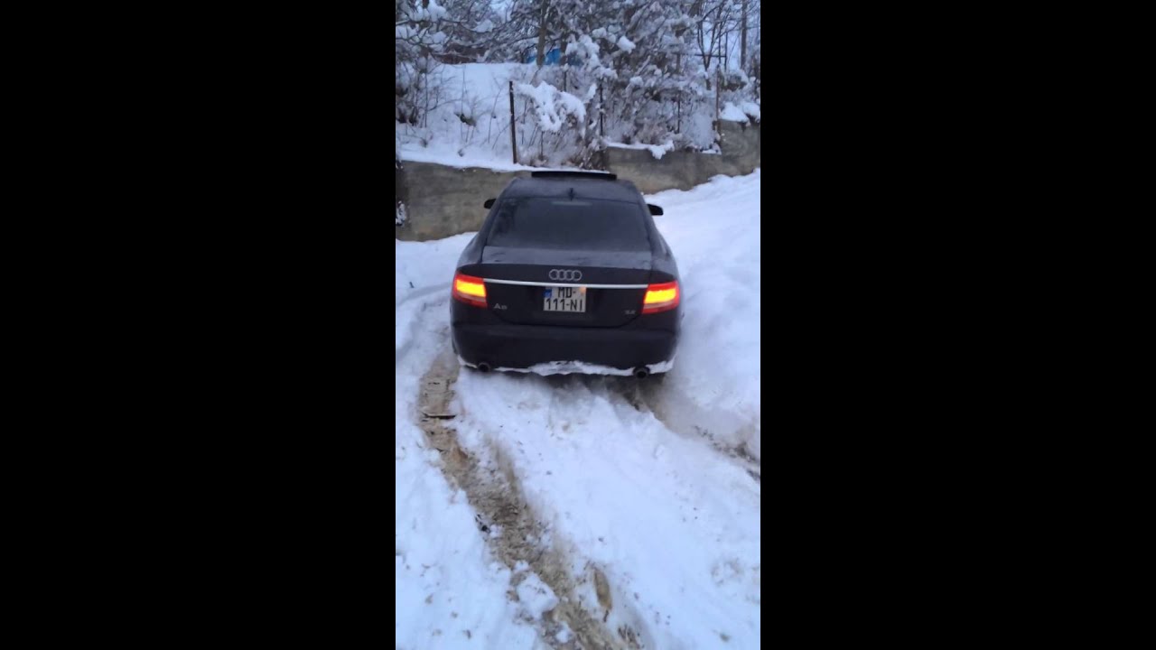 Audi A6 quattro in snow - YouTube